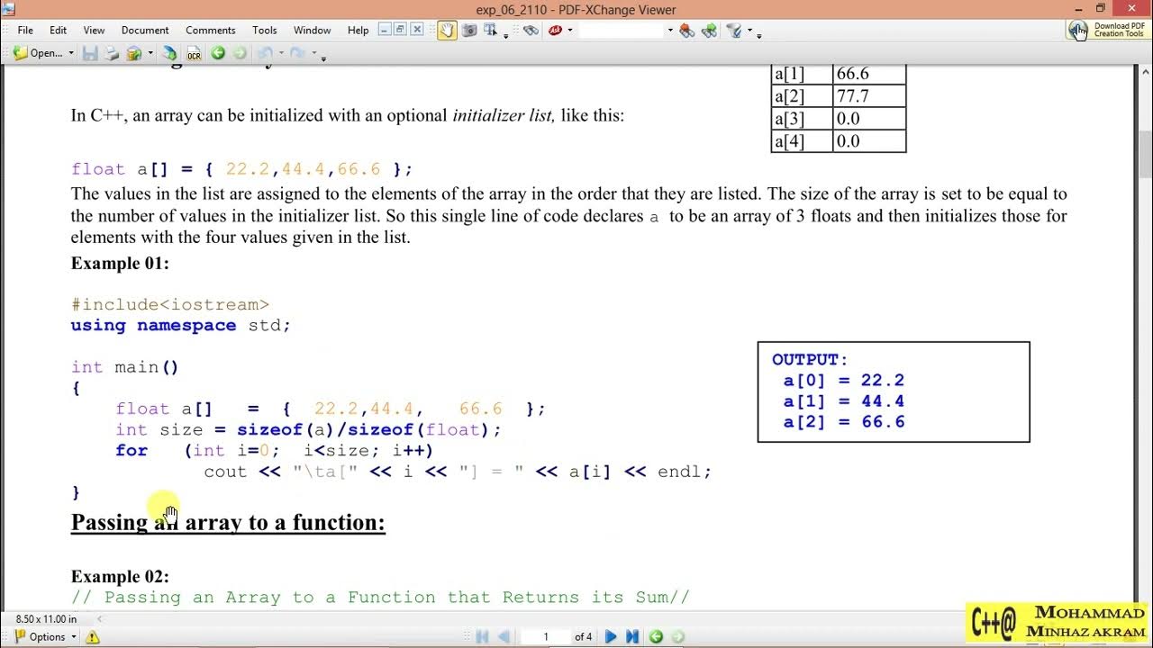 Lab06 array in c++ - YouTube