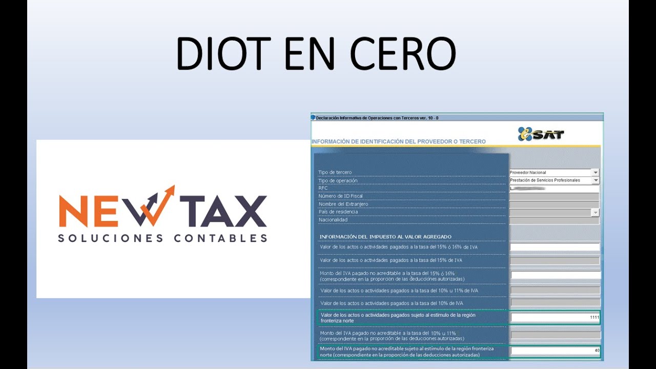 Cómo hacer y enviar DIOT en ceros por la página del SAT 2022 || Fácil y ...