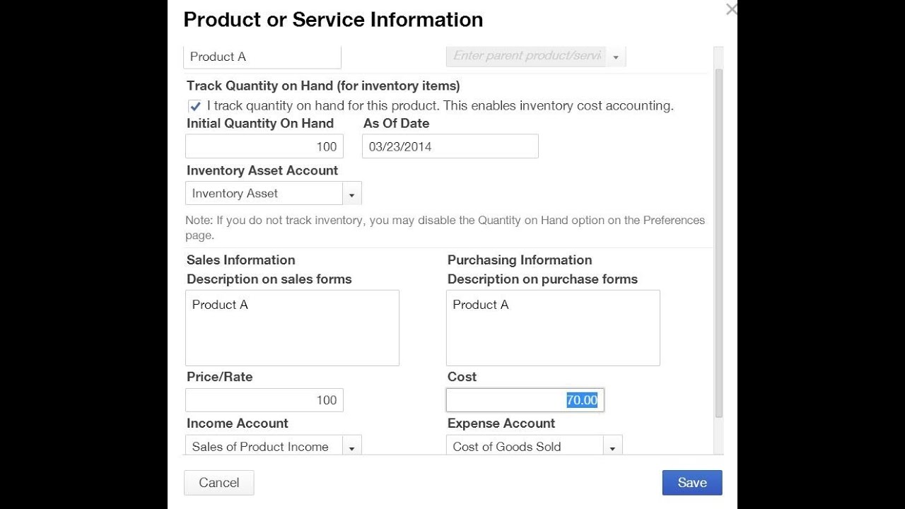 QuickBooks Online Inventory: How to add beginning inventory quantity on ...