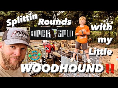 Splitting Firewood Bundle Wood with our Super Splitter & A Great Helper ...