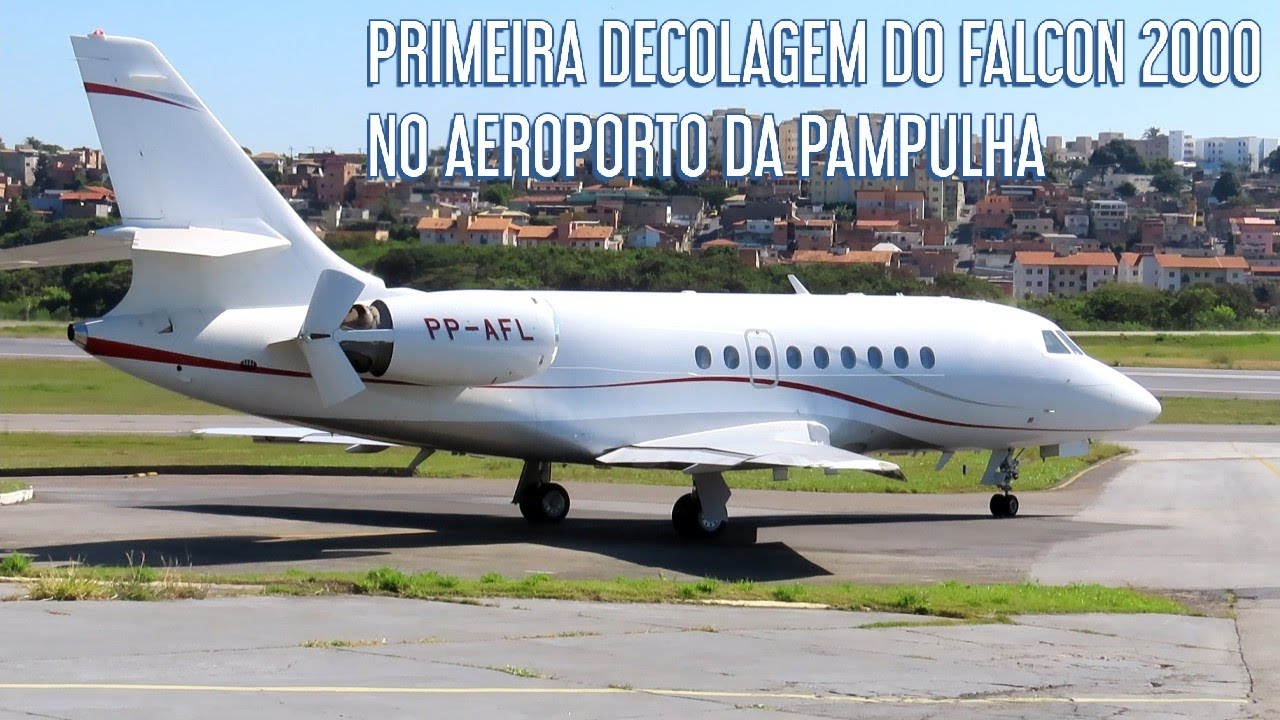 PRIMEIRA DECOLAGEM DO NOVO FALCON 2000 (PP-AFL) NO AEROPORTO DA ...