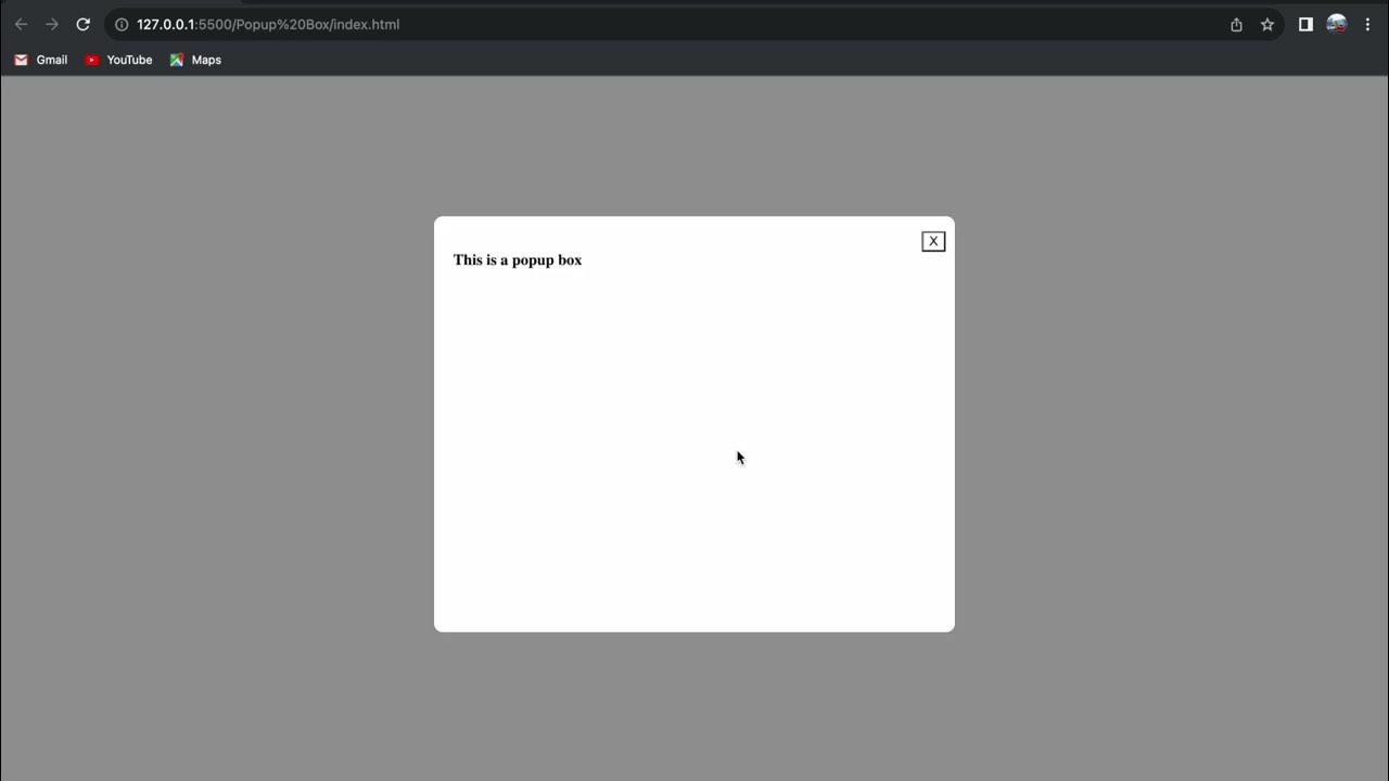 Creating Pop-up Box By Using HTML, CSS & JAVASCRIPT. - YouTube