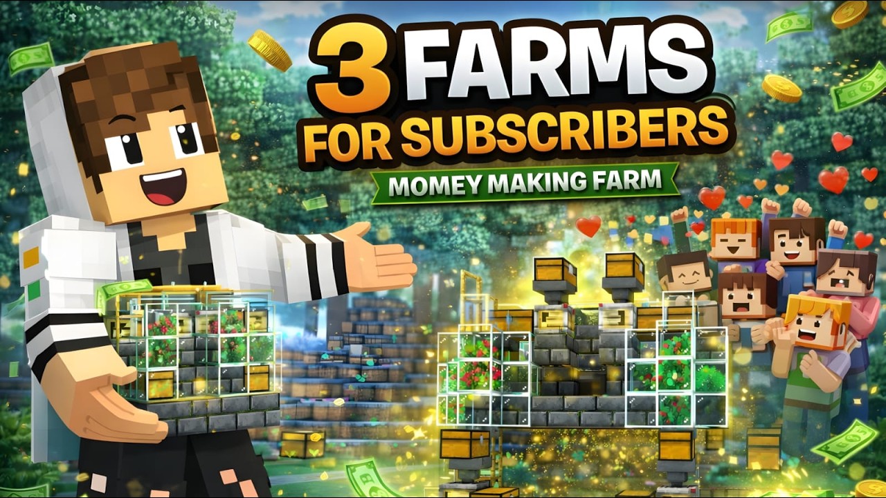🔴 Live | Farm Giveaways To Subscribers| Day 59 in Mcfleet SMP S2 ...
