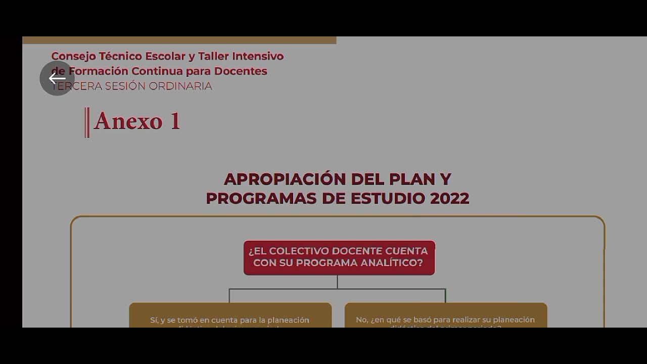 Apropiación del Plan y Programas de Estudio 2022 | Anexo 1 | CTE 3 ...