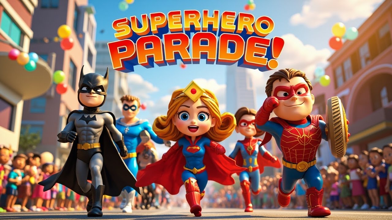 Superhero Parade Song for Kids – Fun 3D Animation for Toddlers - YouTube