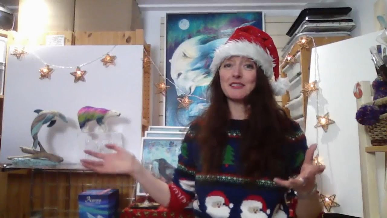 Christmas Art Studio Live Part 1 - Alanda Calmus Artist - YouTube