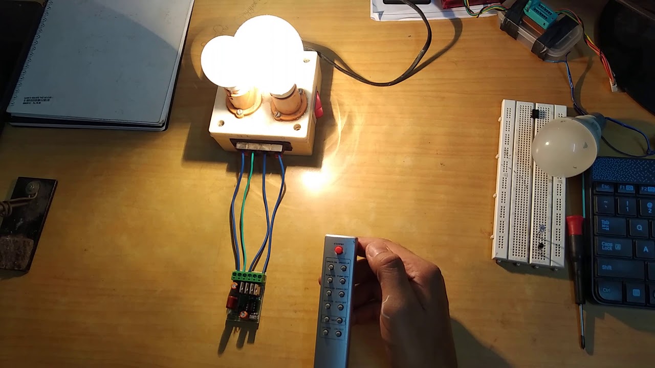 IR Remote controlled lamps with one dimmer OR fan speed controller ...