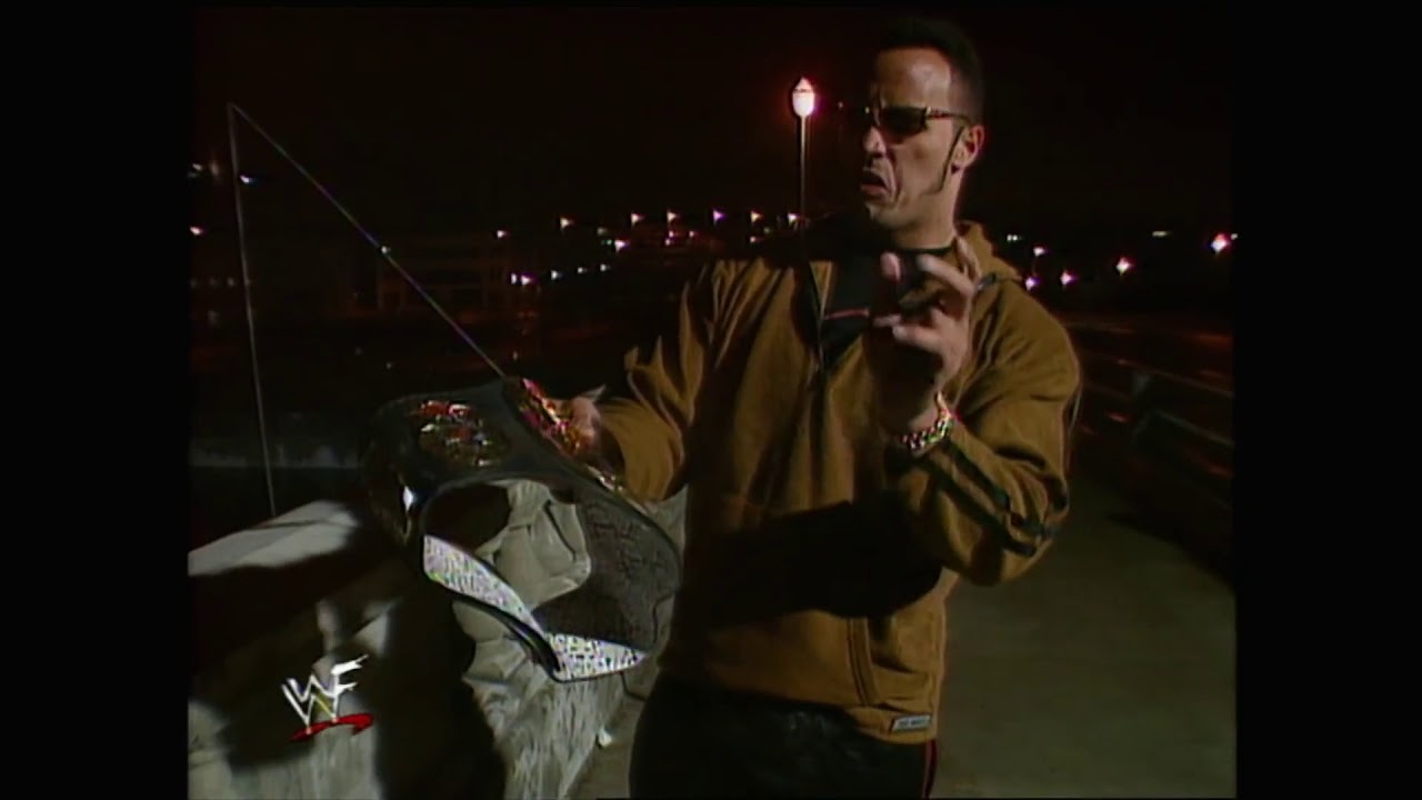 WWF The Rock Throws Stone Cold Off a Bridge Into A River - Raw April 12 ...