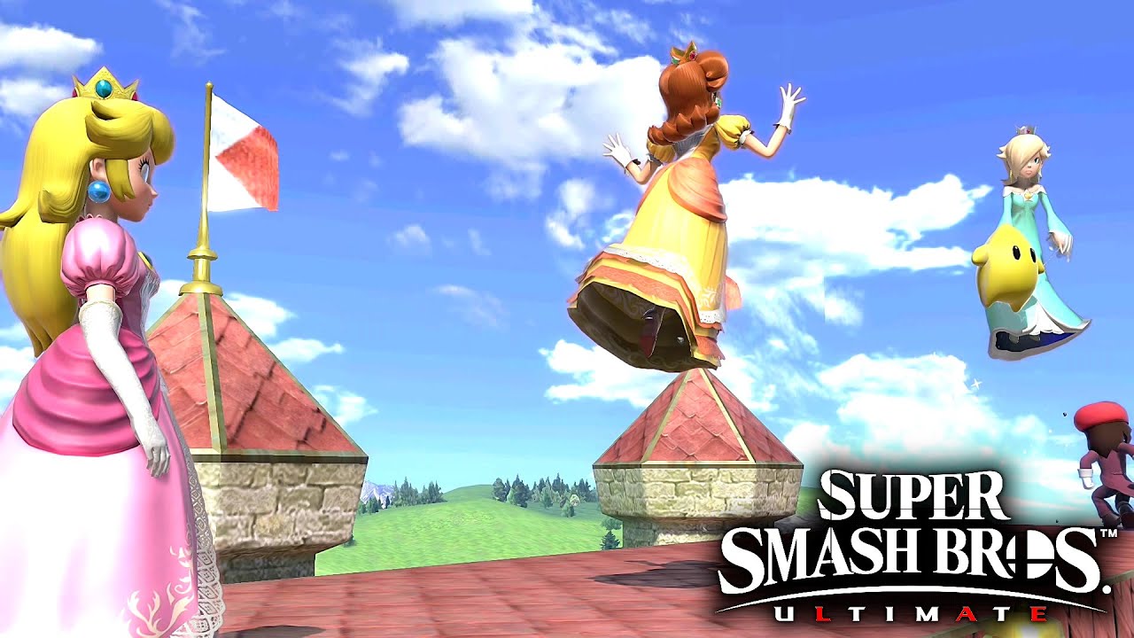 Super Smash Bros Ultimate Peach and Daisy vs Rosalina and Pauline (Mii ...