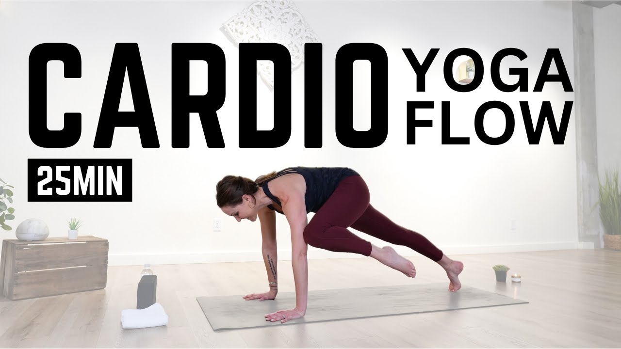 25MIN FULL BODY CARDIO AND STRENGTH YOGA FLOW - YouTube