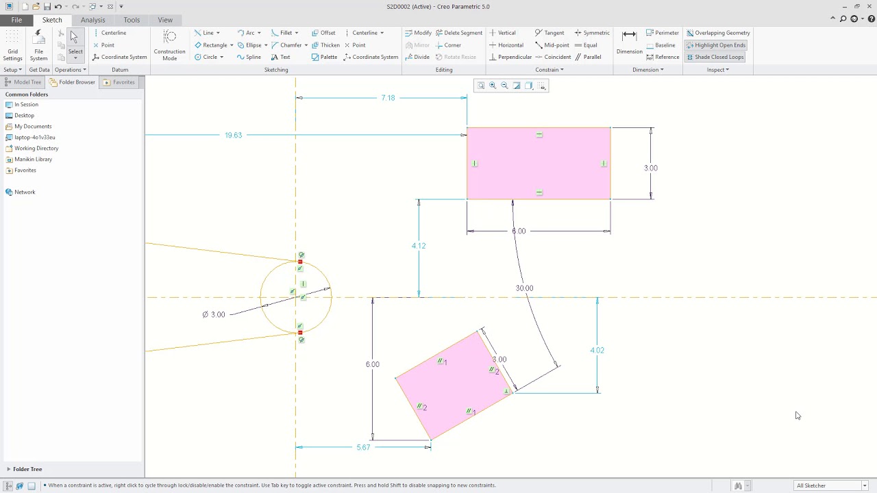 Creo From Basic to Advance Sketch tool Bar from Basic to Advance - YouTube