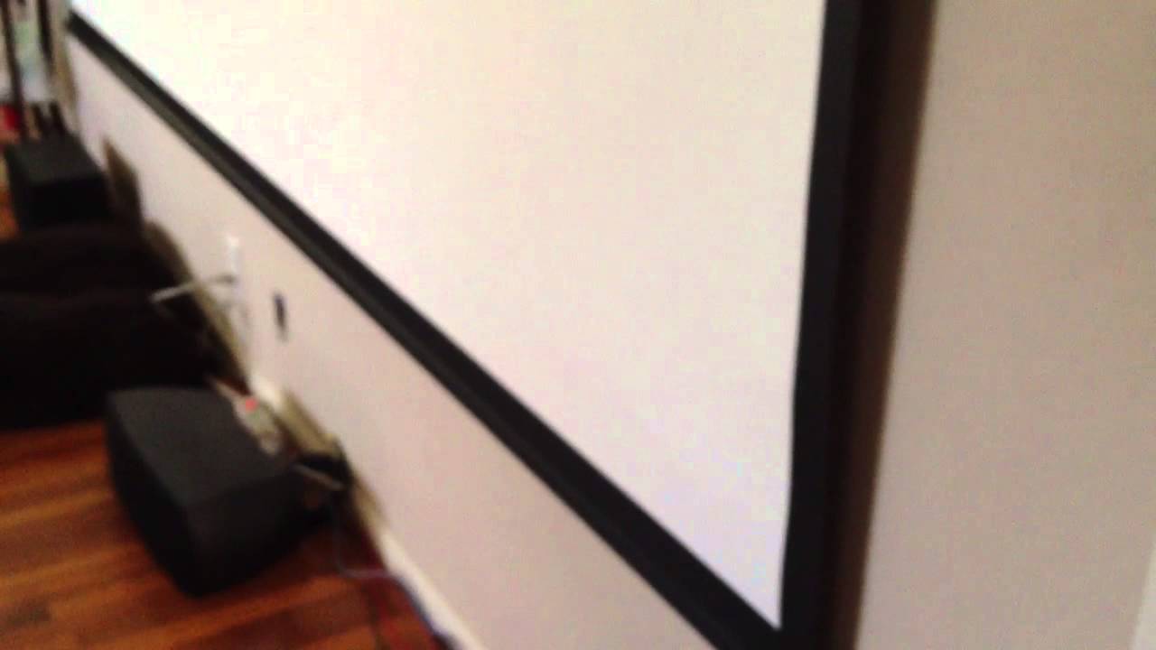 elite screens 133" diagonal projection screen - YouTube