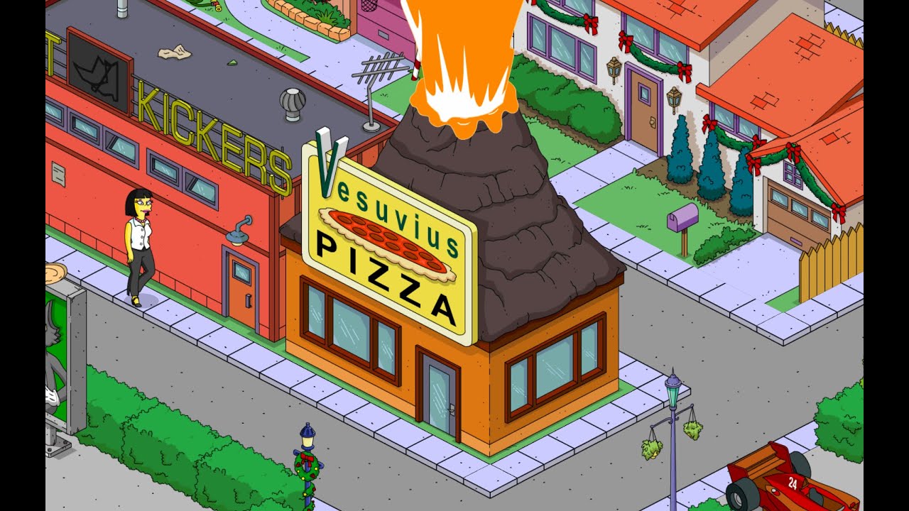 The Simpsons: Tapped Out - Vesuvius Pizza (50 Donuts) (HD) - YouTube