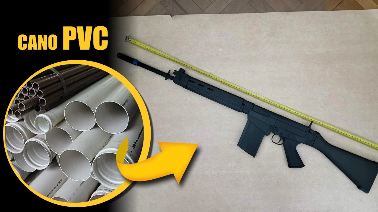 AIRSOFT PRODUZIDA COM CANO PVC EM CASA - YouTube