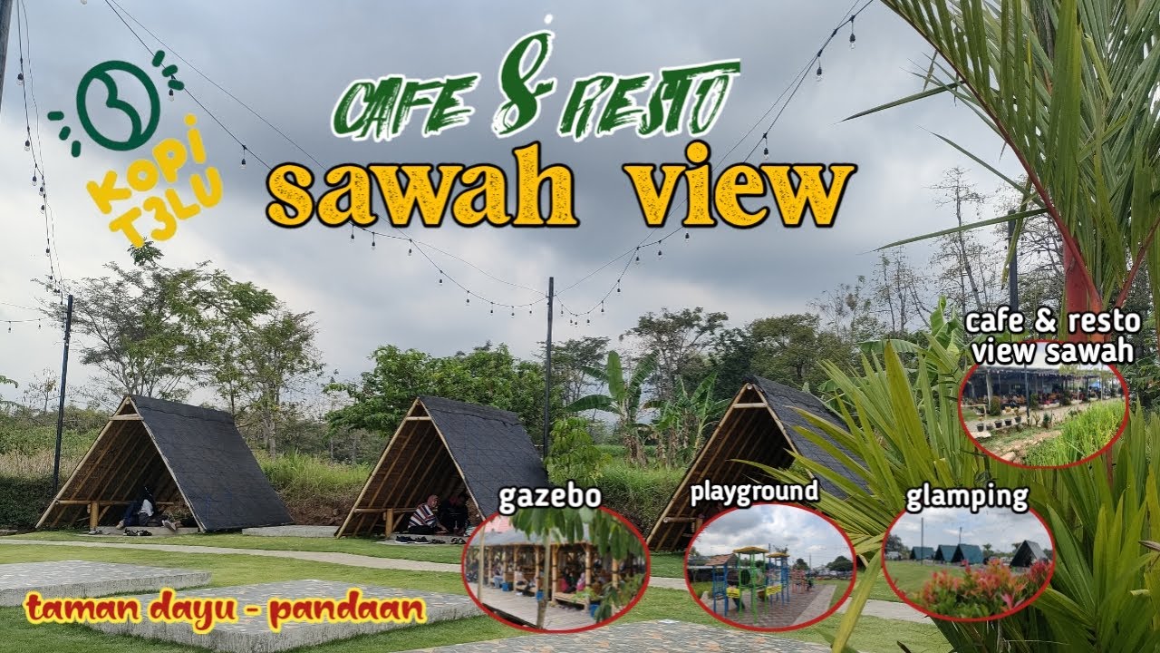 Kopi telu sawah view pandaan || tempat ngopi, glamping dan bermain ...
