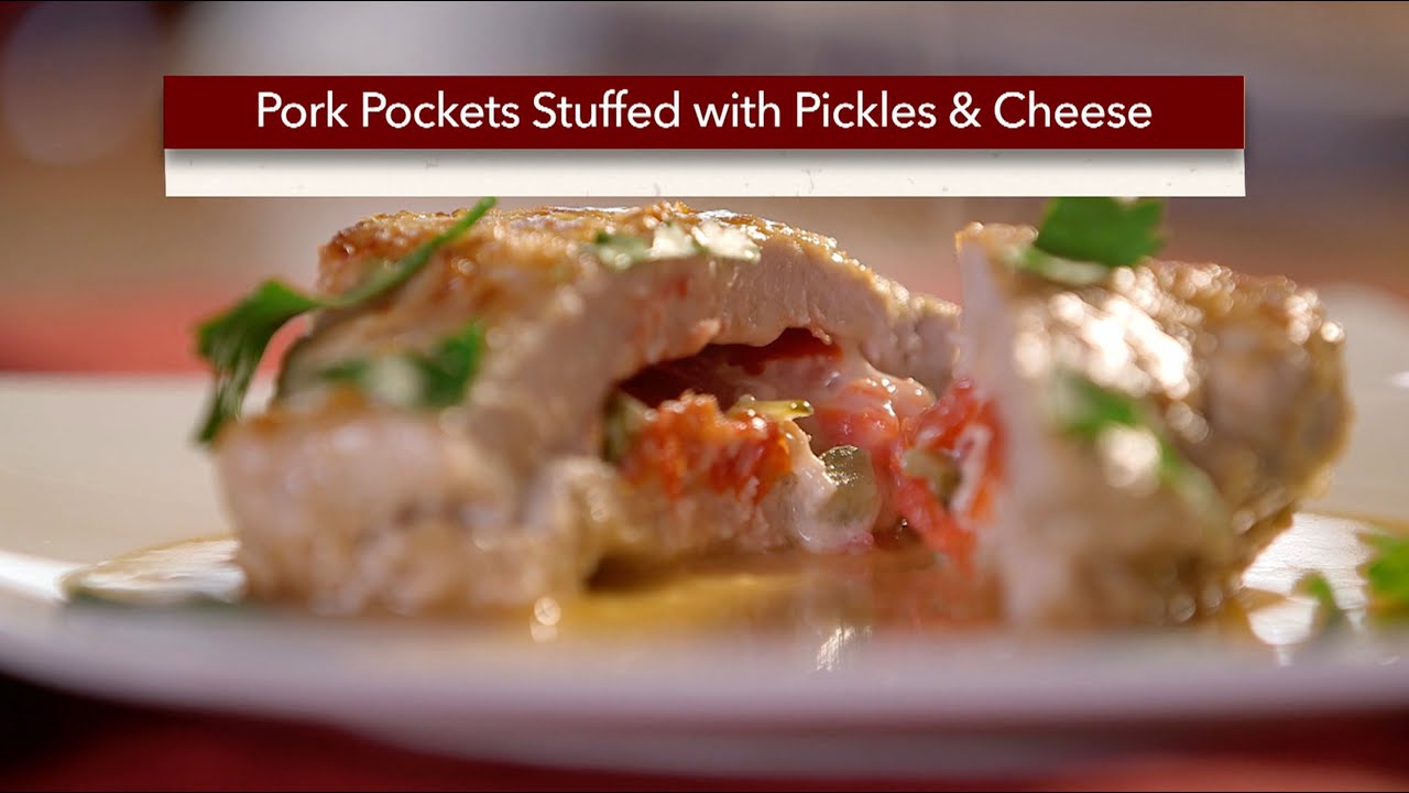 Pork Pockets Stuffed with Pickles and Cheese - YouTube
