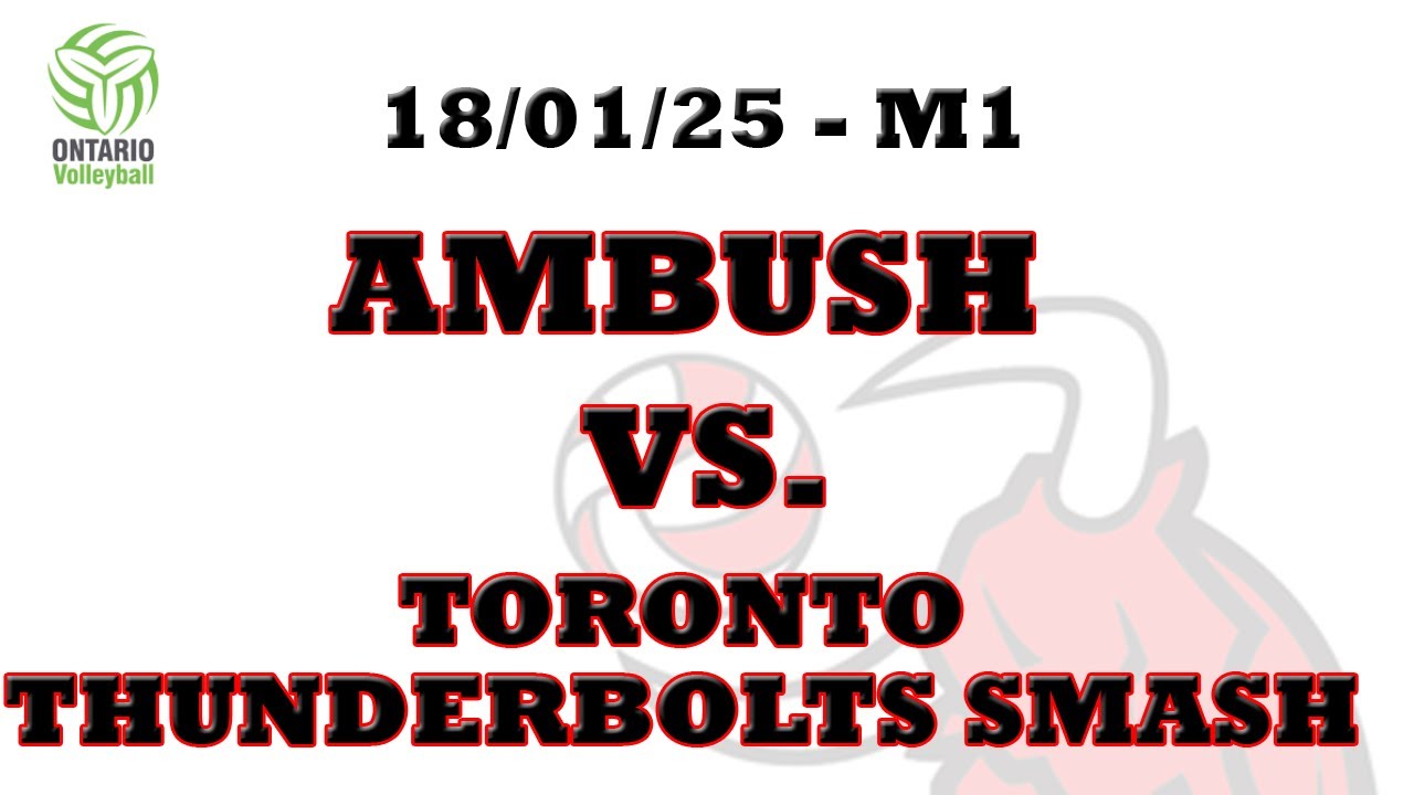 18-01-2025 - U16 OVA Trillium - Ambush Vs Toronto Thunderbolts Smash ...