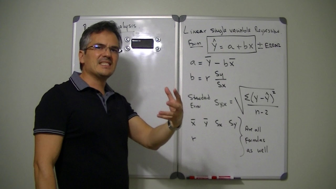 Ch13 Single Variable Regression Analysis. How to do a Regression ...