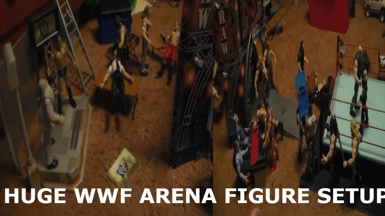 HUGE WWF FIGURE SETUP WITH WORKING BACKSTAGE! - YouTube