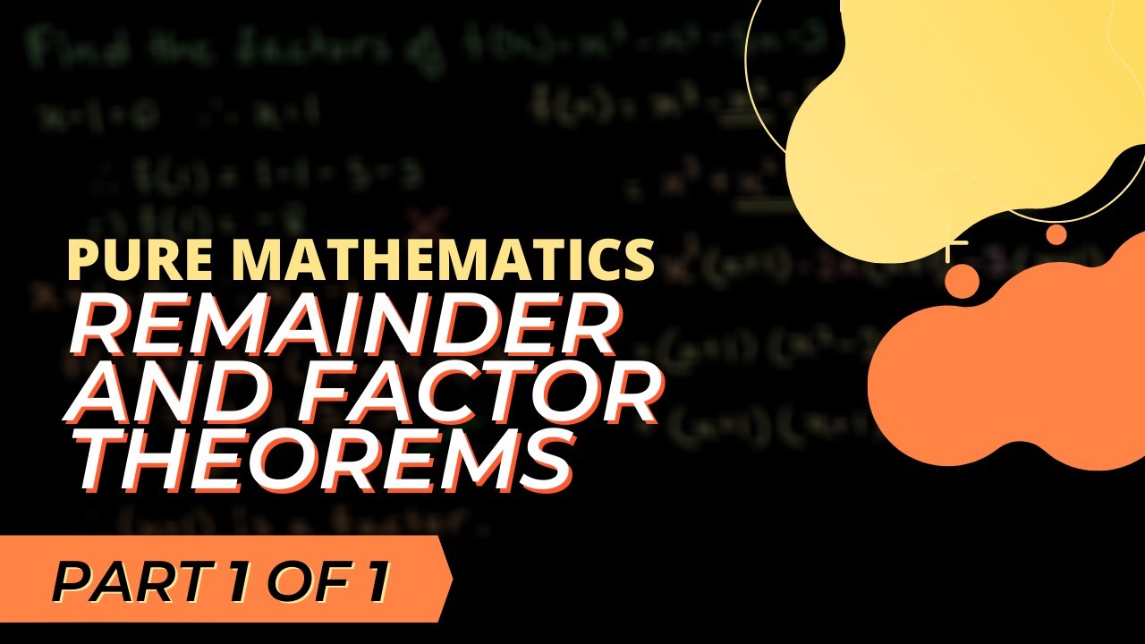 Remainder and Factor Theorem | Part 1 | Dividing Polynomials ...