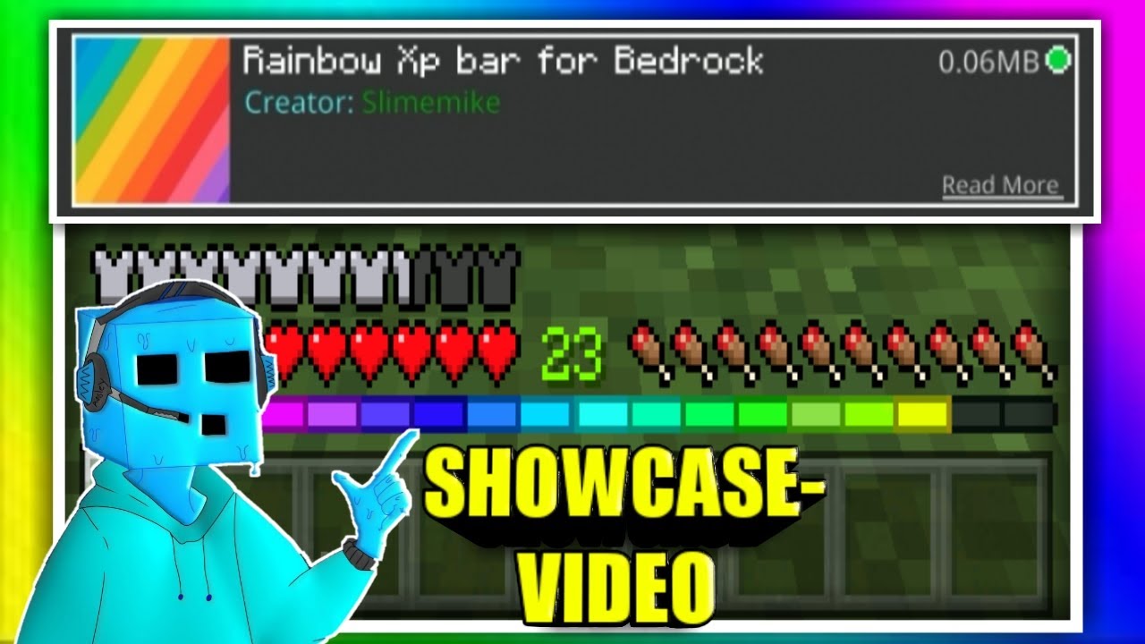 Minecraft Rainbow XP Bar of Bedrock Edition By Slimemike ...