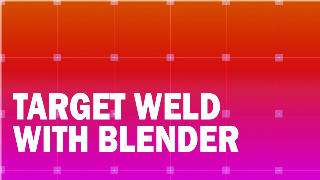 How do you Target weld in blender? - YouTube