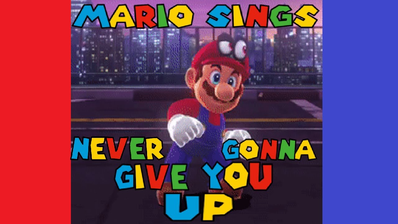 Mario Singing Never Gonna Give You Up (Vocals and Instrumental Only ...