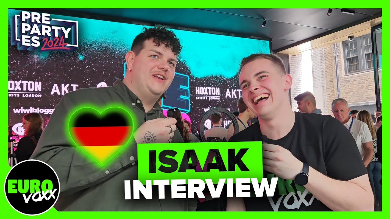 🇩🇪 ISAAK - 'ALWAYS ON THE RUN' (INTERVIEW) @ London Eurovision Party ...