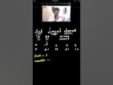 Second largest element in 1 minute tamil | Code Thanish #codingintamil - YouTube