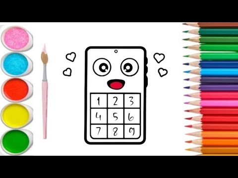 How to draw smartphone/Easy drawing/simple drawing ideas for beginners ...