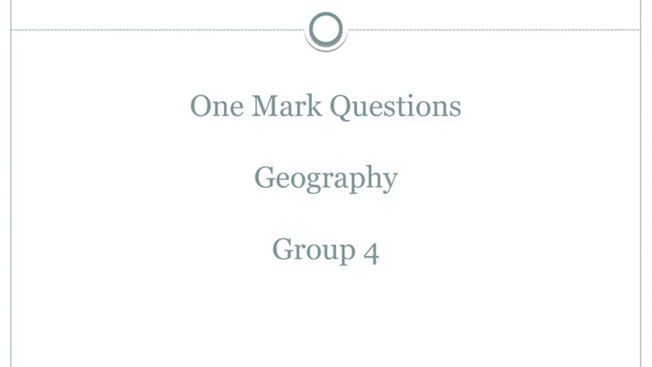One Mark Questions | Geography | The earth-its structure and tectonic ...