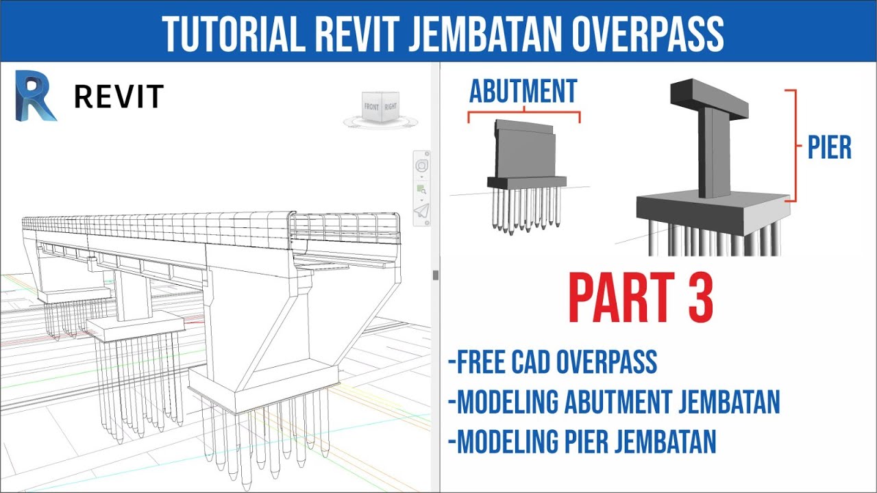 TUTORIAL REVIT JEMBATAN OVERPASS part 3 | Abutment dan Kolom Pier - YouTube