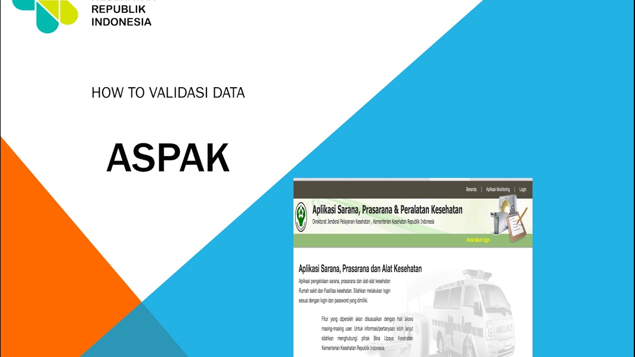 Cara Validasi Data Aspak - YouTube
