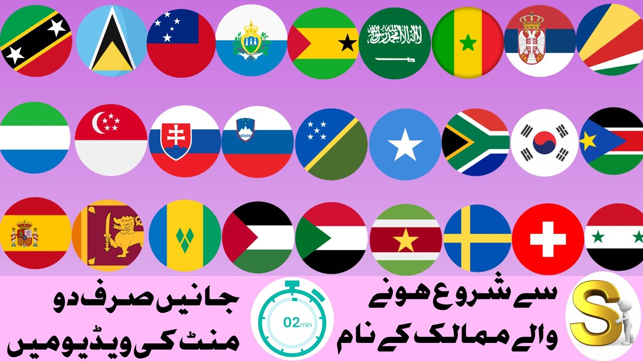 countries name starts with letter S | S sy shro hony wali countries k ...