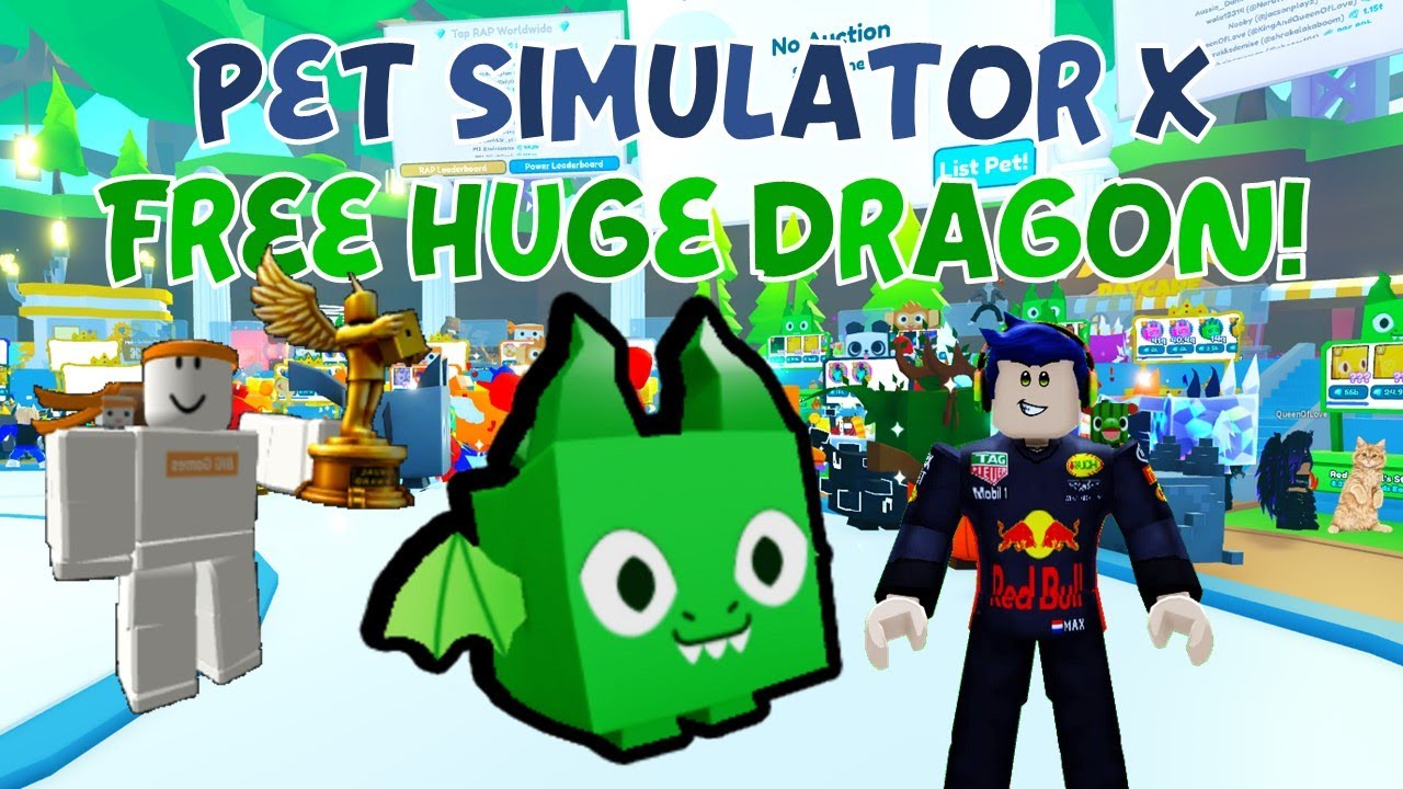 Pet Simulator X - I got a FREE huge dragon! - YouTube