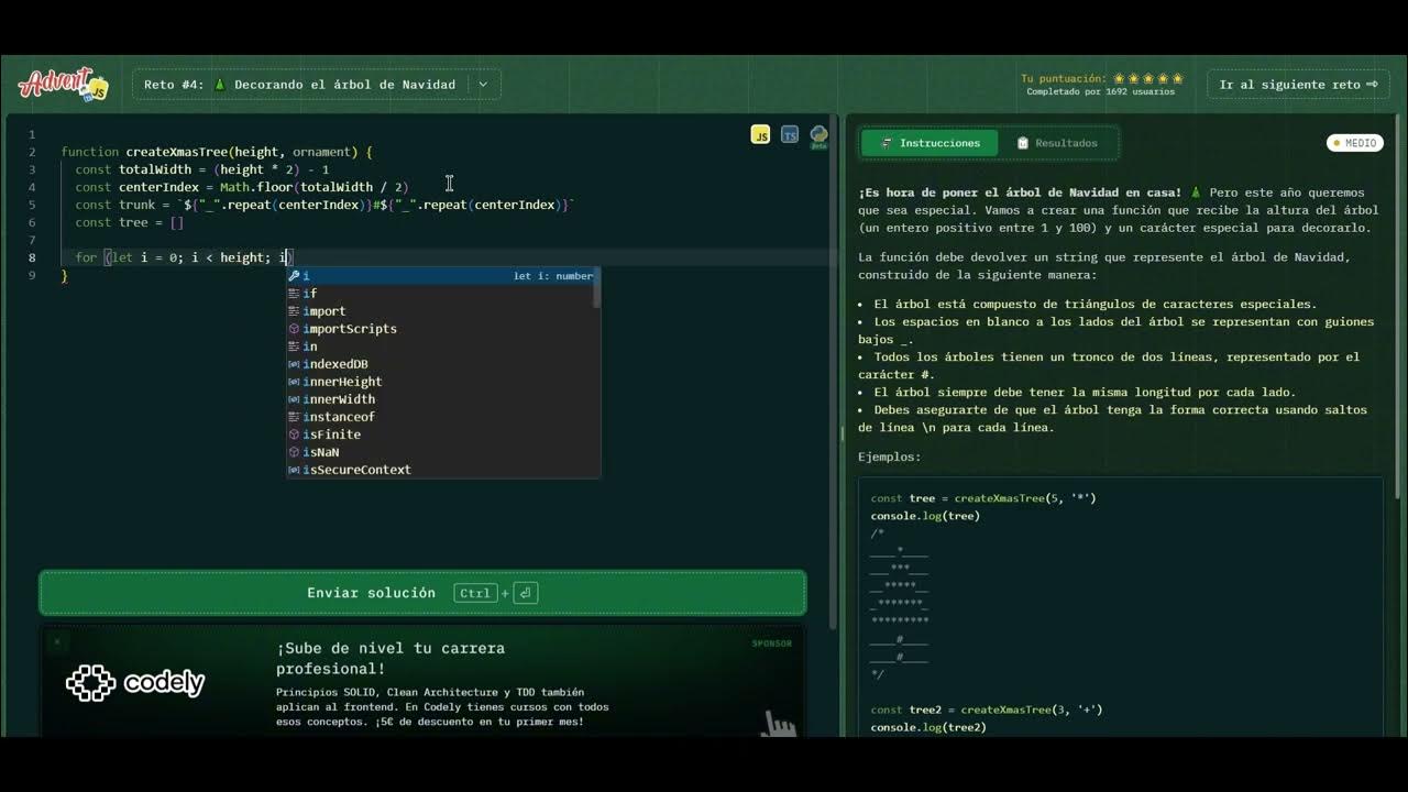 AdventJS 2024 de @midudev | Reto #4: Decorando el árbol de Navidad - YouTube