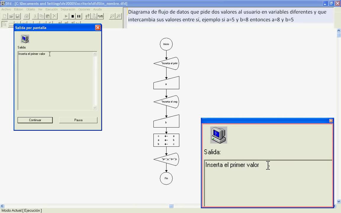 FreeDFD-Intercambio de valores entre dos variables - YouTube