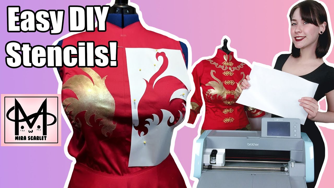 DIY How To Make Custom Stencils using the Brother ScanNCut - YouTube
