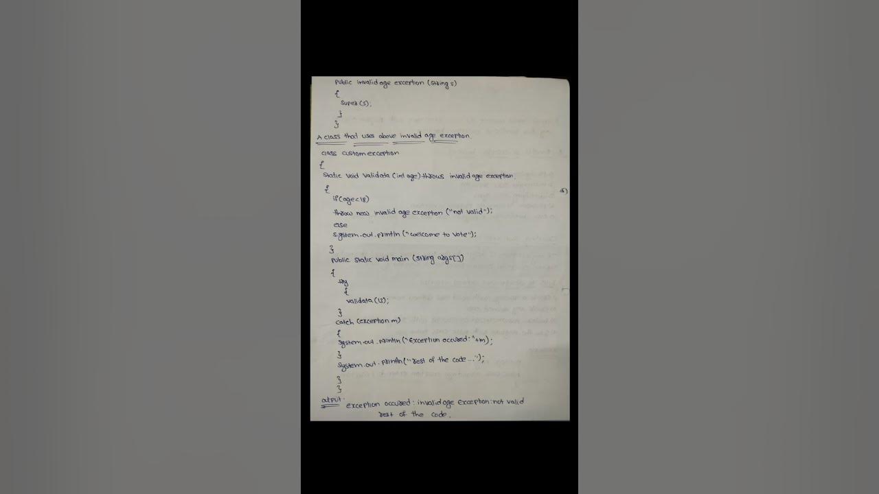 Explain about creating our own exceptions #java #applets #java - YouTube