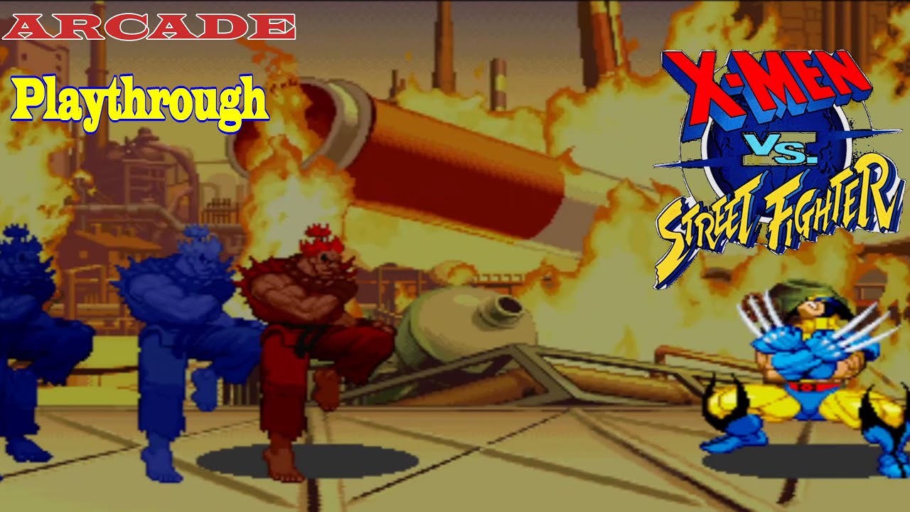 X-Men Vs Street Fighter Team Akuma & Wolverine Arcade Run (Sega Saturn ...