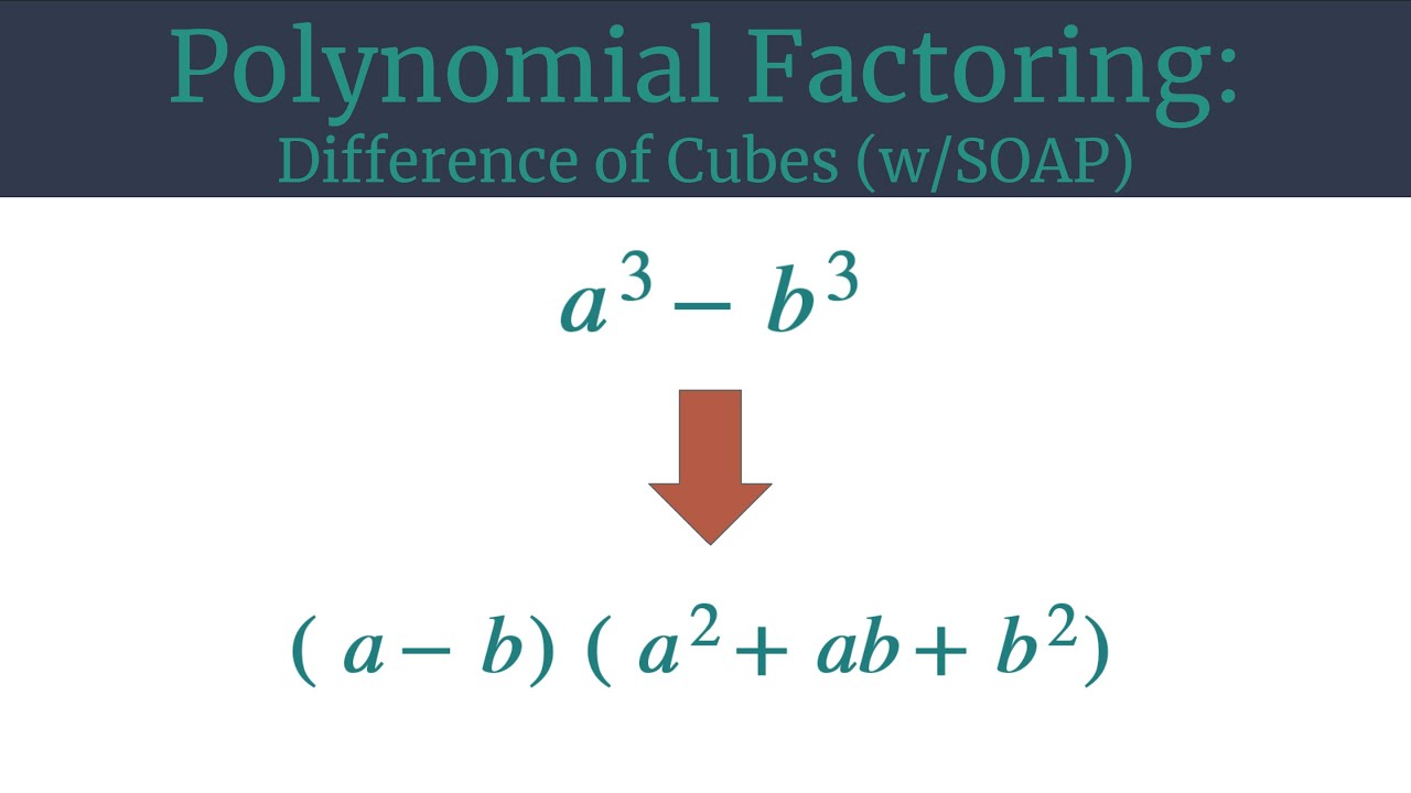 Factoring Review - Difference of Cubes Template a^3 - b^3 - YouTube
