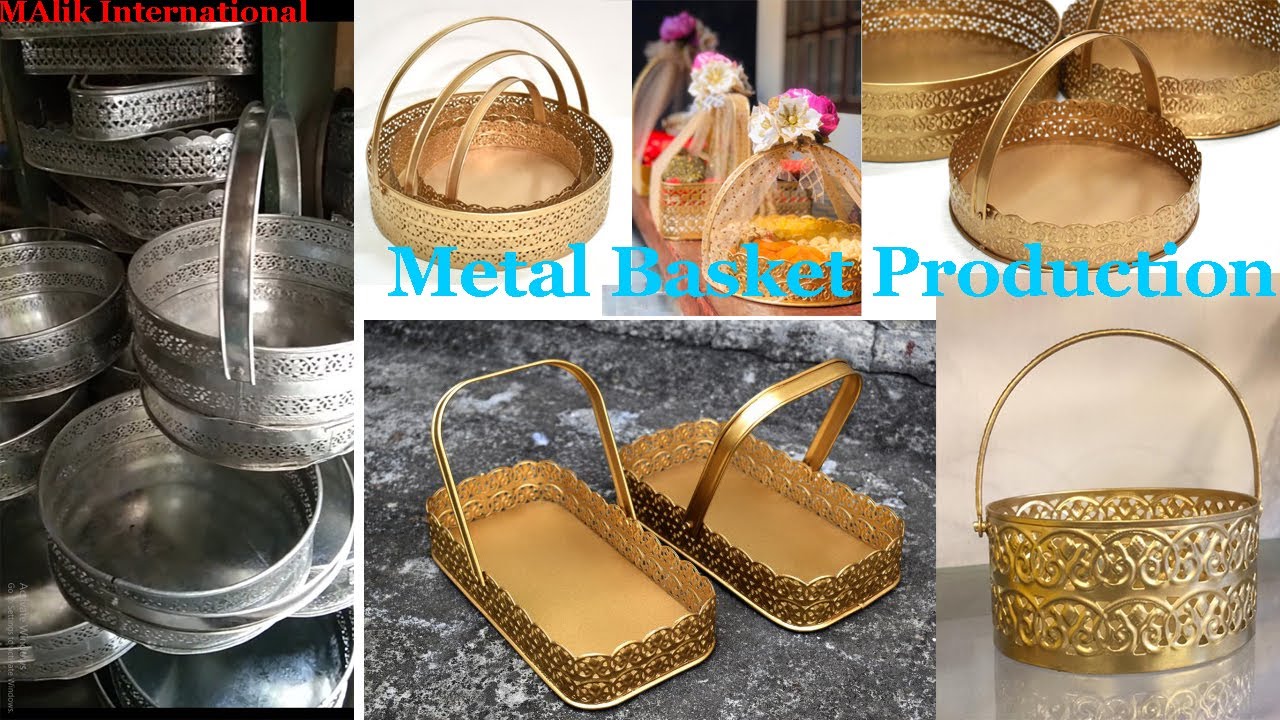 Metal sheet gift basket | Making of a metal Basket | Metal Basket ...