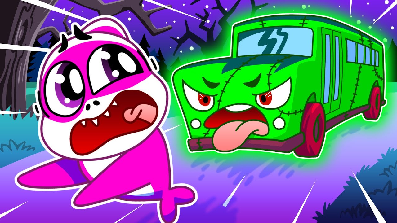 Zombie Bus Goes Song | Wheels on the Bus + More Baby Shark Kids Songs ...