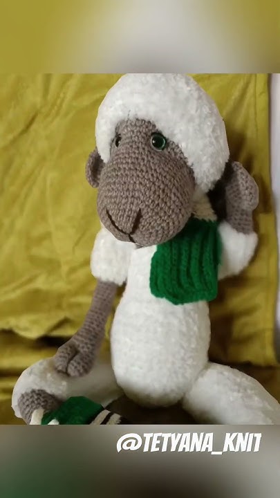Плюшевый барашек "Кудряш" (вязаный крючком) #игрушкикрючком #crochet # ...