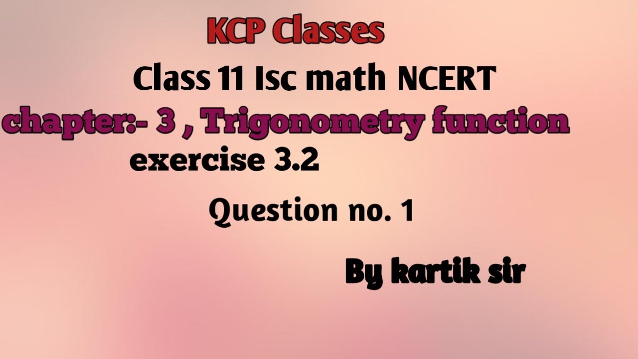 class 11 Isc math NCERT exercise 3.1 question no.1 - YouTube