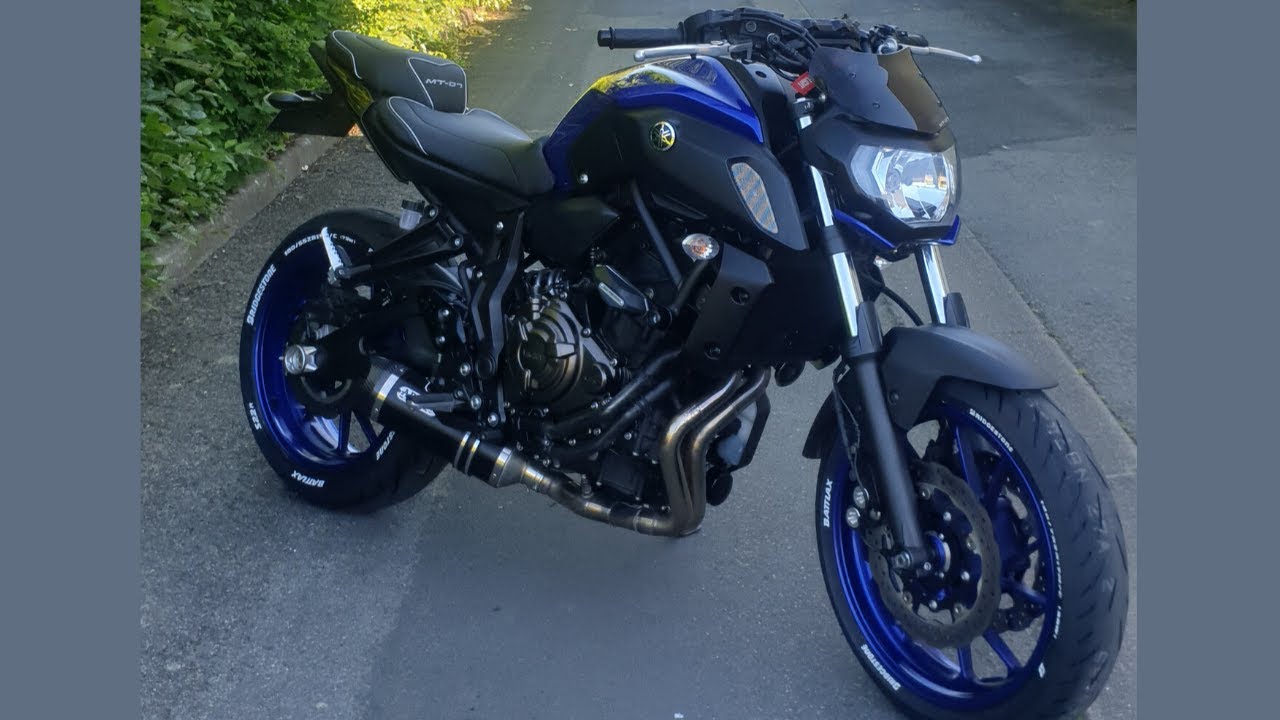 YAMAHA MT-07 2018 BLUE ARROW - YouTube