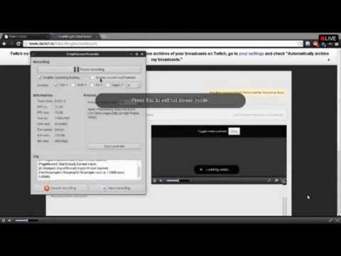 How to livestream to twitch from Linux using SimpleScreenRecorder