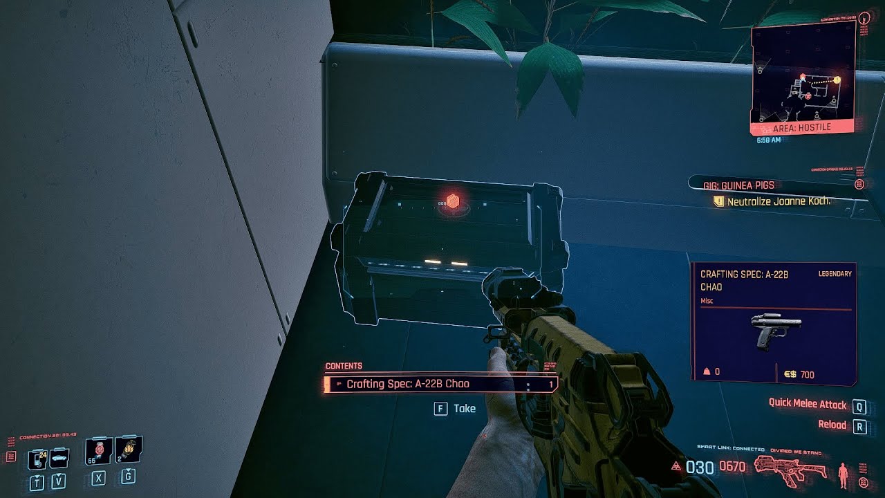Cyberpunk 2077 - A-22B & CRUSHER LEGENDARY : Crafting spec Location ...