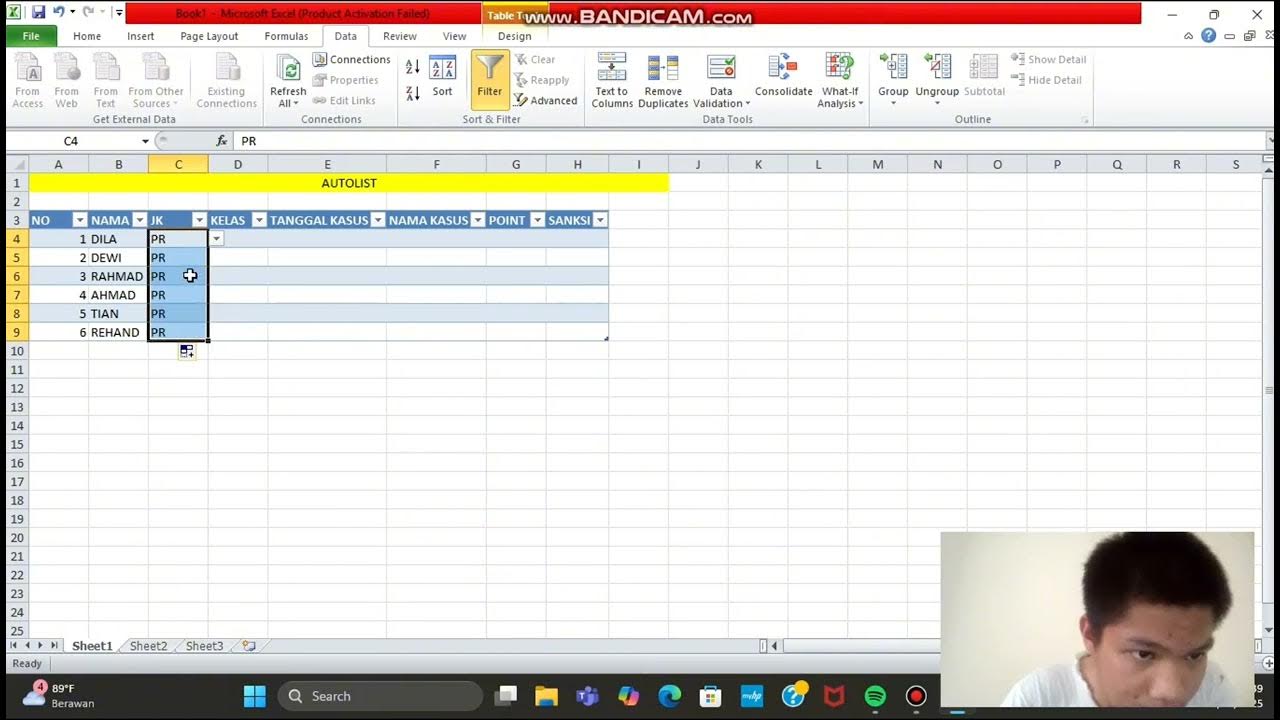 CARA MEMBUAT AUTOLIST PADA EXCEL (INFORMATIKA) - YouTube
