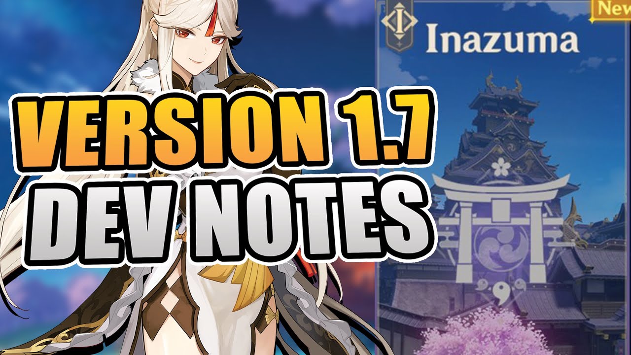 1.7 Patch Notes.. Inazuma next? | Genshin Impact - YouTube